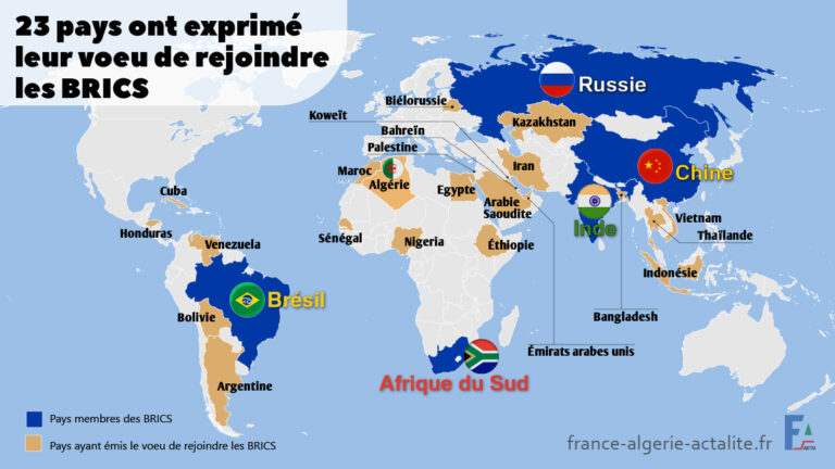 Impressionnante carte géographique des BRICS + – France Algérie Actualité